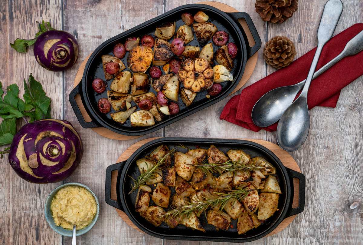 Recette de chou-rave rôti de deux façons— Ooni Europe